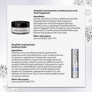 ChapStick Total Hydration Lip Kit Gift Set, Lip Moisturizer, Lip Scrub and Lip Balm Set - 4 Count