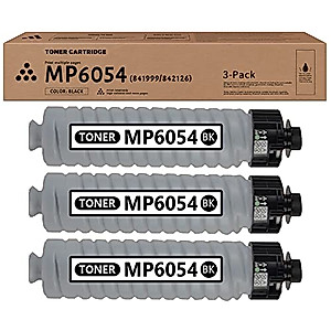 DRAWN Compatible MP 6054 841999 / 842126 Toner Cartridge Replacement for Ricoh MP 5054SP 4054SP 6054SP Printer Ink(3 Pack, Black)