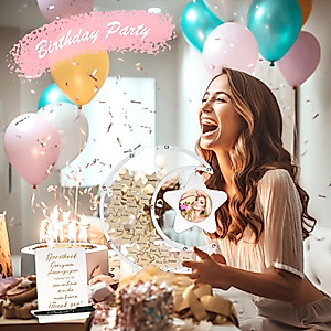 Dolodomy Baby Shower Guest Book, 68PCS Baby Shower Sign in Guest Book Baby Shower Decorations Moon Token Frame Star Wooden Keepsake Frame Baby Shower Decors 12.6IN Acrylic Baby Shower Favors