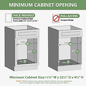 LOVMOR Pull Out Cabinet Organizer 10½” W x 21” D, Cabinet Drawers Slide Out with Full Extension Rail Slides with U-Bracket, Pull Out Shelves for Kitchen Cabinets and Pantry with Soft Close