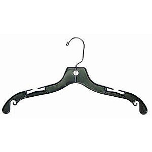 Only Hangers Black Plastic 17" Dress Hanger (Box of 50)