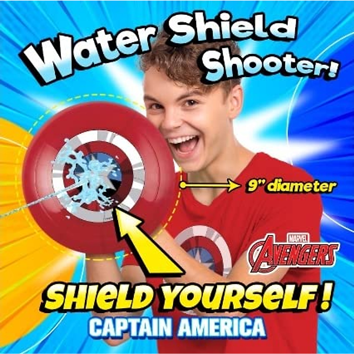 Marvel Spiderman Water Squirt Gun & Shield Toys (1 Pack) Water Web Shooter Avengers Water Gun Soaker with Shield for Kids & Adults Small Water Squirt Guns Toy. Fun Toy Pool Toy Spider-6818-1