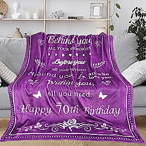 70th Birthday Gift for Women Blanket 50"x60" - Best Gifts for 70 Years Old Woman - 70th Birthday Gift Idea - Birthday Gift for 70-Year-Old Grandma Mom Wife, 1952 70th Birthday Blanket