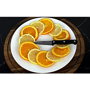 Ginsu Kiso Dishwasher Safe Black 14 Piece Knife Set Block, 9" W x 15" H x 5" D