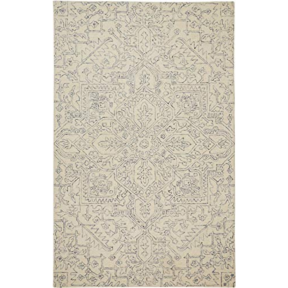 Feizy Rugs - Belfort Collection, Transitional Floral Area Rug - Gray/Ivory 8' x 10'