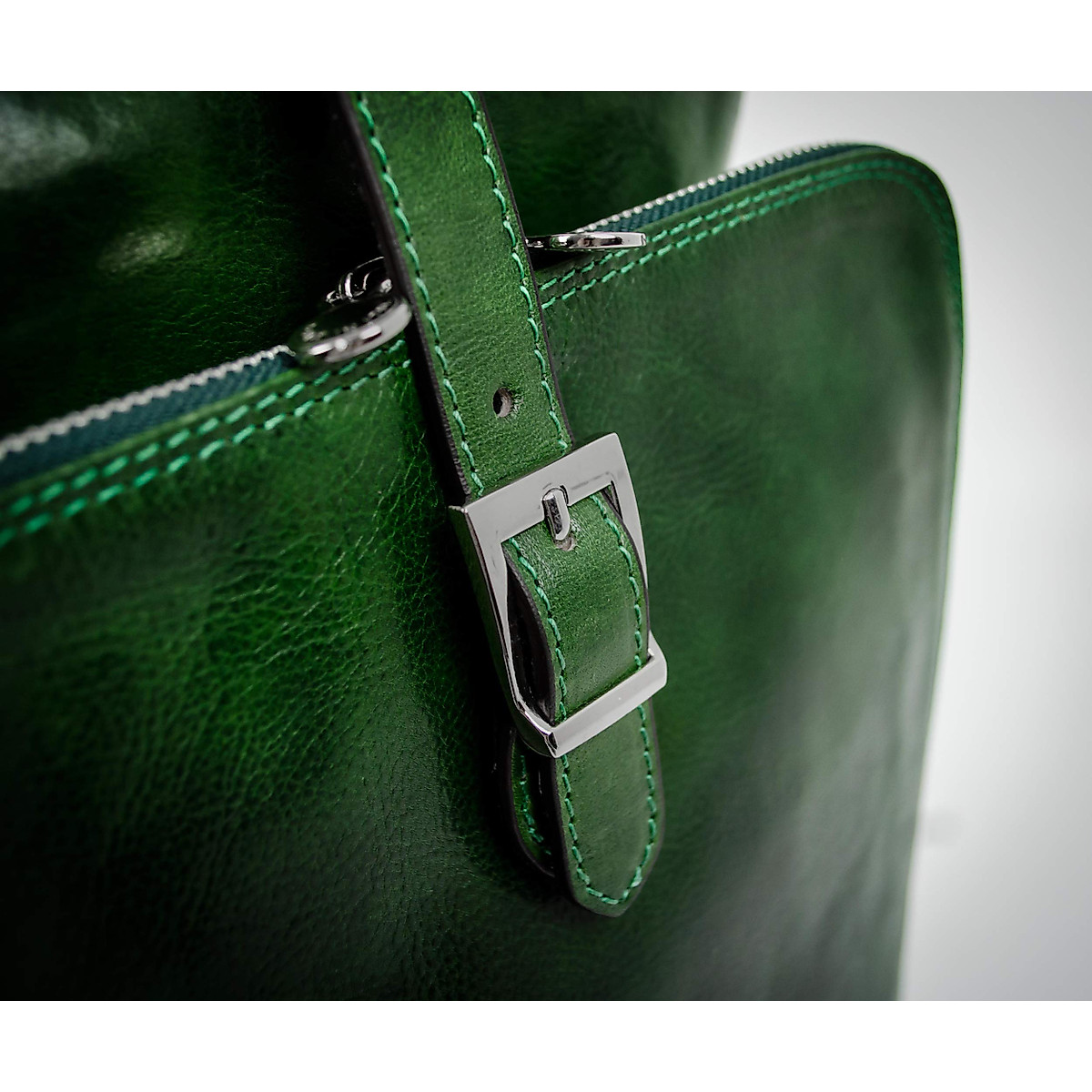 Leather Backpack Convertible to Shoulder Bag - Handmade For Laptops up to 12 Inches Daybag Rucksack - Time Resistance