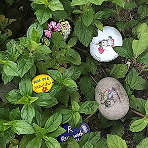 Craft Rocks for Rock Painting, 7 Smooth Flat Surfaced Stones for Kindness Stones and Rock Painting, 2" - 3.5" Inch River Rocks