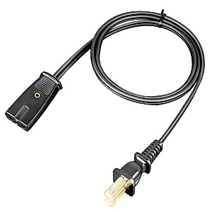 Eopzol 3ft Long 2 Pin 1/2 Inch Spacing Power Cord for West Bend Slow Cooker 84114 84124 Models Electric Cord - Also for Many Rice Cookers and Other Small Appliances