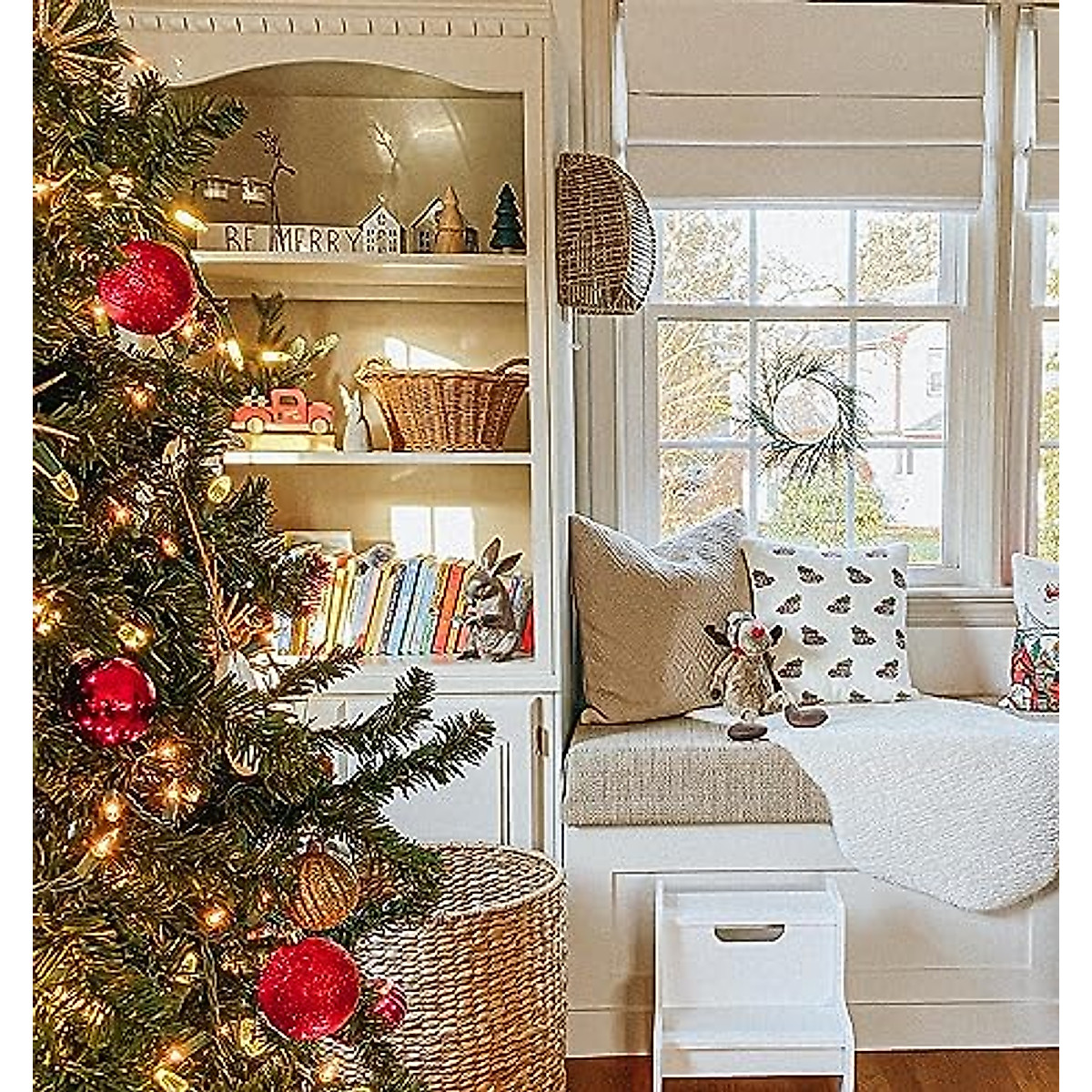 KidKraft Wooden Two-Step Children's Stool with Handles - White, Gift for Ages 3-8