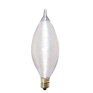 Bulbrite 60C11S 60 Watt Incandescent Spunlite C11 Chandelier Bulb Candelabra Base Satin 25 Ct