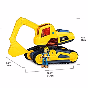 CAT Construction Toys, Power Action Crew Excavator, Light & Sound, Battery Operated, Ages 3+