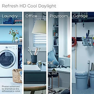 GE (2 Bulbs) Refresh LED A19 3-Way Light Bulb, Energetic Daylight 5000K, 30-70-100w Equivalent Using only 4-8-12w, 400/1050/1500 lumens, HD Light- Enhanced Color Contrast and Boldness LED 3 Way Bulb