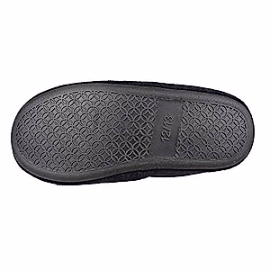 Tirzrro Big Kids Boy's Warm Plush Indoor Slippers with Soft Memory Foam Slip-on Shoes Size 1-2 US Dark Blue