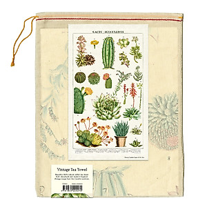 Cavallini Papers & Co Cavallini Vintage Succulents Cotton Tea Towel