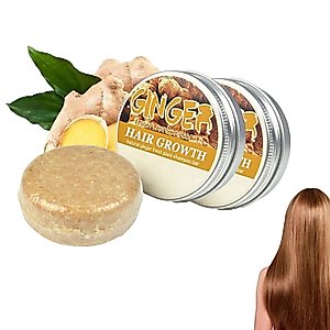 CROOT Ginger Regrowth Shampoo Soap Bar, 2PCS, For Thinning And Hair Loss, Balances Oily Scalp, Increases Volume & Restores Nutrients To Hair Follicles