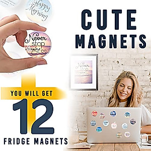 RIMULAplus Cute Refrigerator Magnets for Fridge, Decorative Fridge Magnets Cute, Small Glass Inspirational Magnets for Whiteboard Office Kitchen