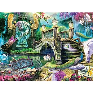Buffalo Games - Enchanted Garden - 1000 Piece Jigsaw Puzzle for Adults Challenging Puzzle Perfect for Game Nights - 1000 Piece Finished Size is 26.75 x 19.75