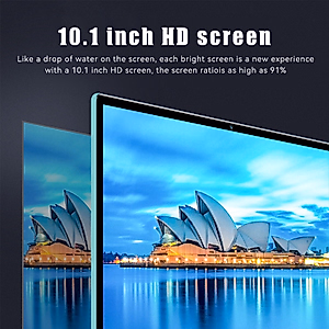 Tablet PC, 10.1 Inch Tablet Night Reading Mode 5G WiFi 1960x1080 100-240V Dual Speakers 6GB 128GB for Travel for Android 12 (US Plug)