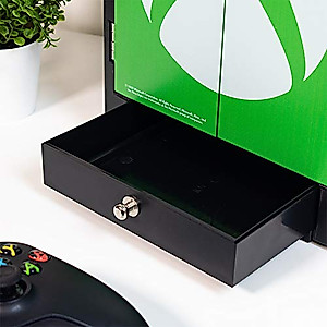 Numskull Official Xbox Series X Game Storage Locker, Headphone Stand and Controller Holder - Stores 10 Games or Blu-Ray Disc Cases, 4 Xbox Controllers