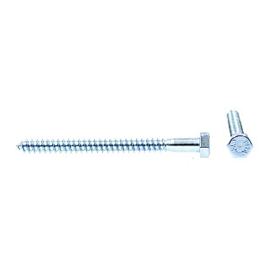Prime-Line 9055821 Hex Lag Screws, 5/16 In. X 4 In., A307 Grade A Zinc Plated Steel (50 Pack)