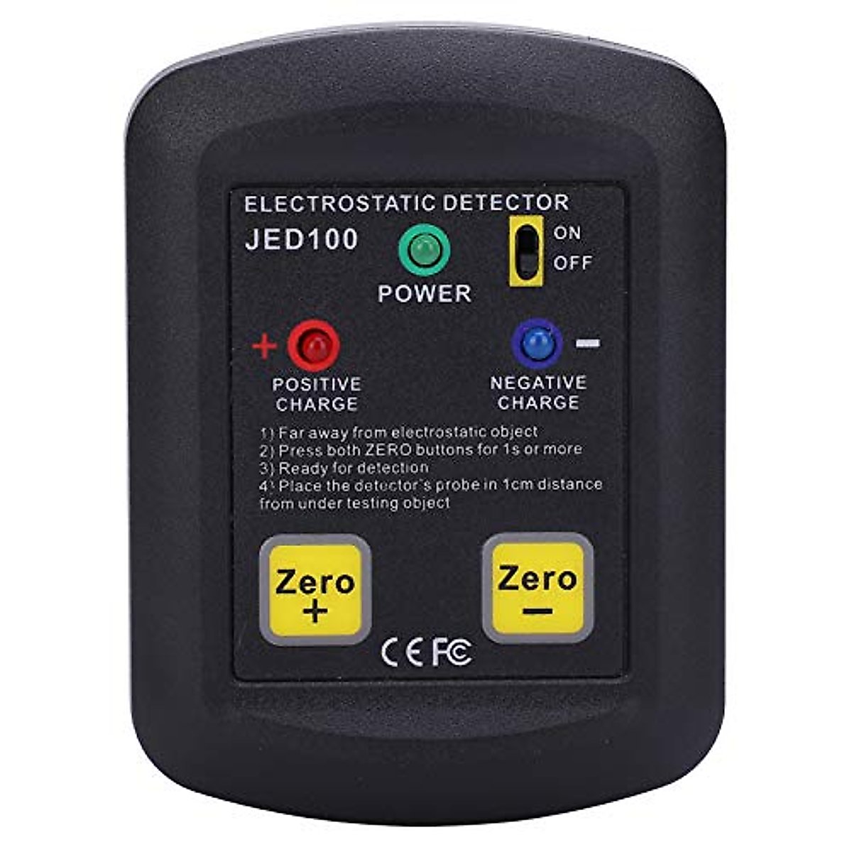 Hand-held Static Meter, Positive & Negative Dual Indicator Tester, 100v-20kv Non-Contact Electrostatic Field Testing Tool for Fiber Yarn Fabric Carpet Board Paper Rubber