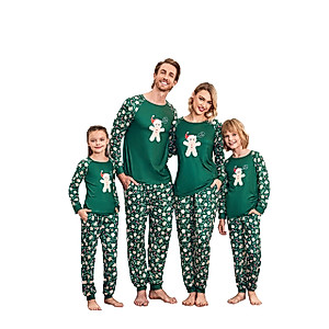 Ekouaer pijamas de navidad para familia 2023 Christmas Family Pajamas Sets Xmas Sleepwear Match Jogger Pants,PAT3,S