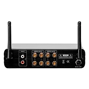 OSD Outdoor Amplifier WiFi Bluetooth Streaming Class D (100W x 2) Stereo Amp, Free iOS/Android app, EQ Adjustment IP64 Nero Stream WRA