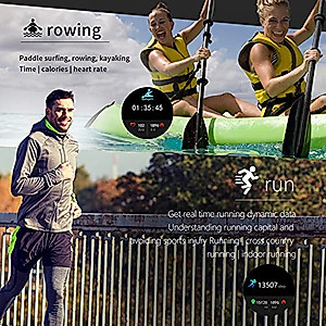 MOKCF High End Smart Watch,Full Touch Screen with 24 Sports Modes Sport Watch for Men Women,IP68 Waterproof Smartwatch Fitness Watch for iPhone Android Phone (Orange)