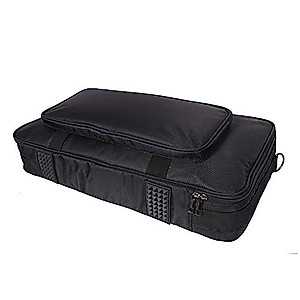 Gig Bag for DJ Controllers, Heavy Duty Padded DJ Controller Case, Portable Micro Controllers Bag, DJ Bag for Multi-FX Pedals, Micro Keyboards 22"x11.4"x3.9"（Only Bag）