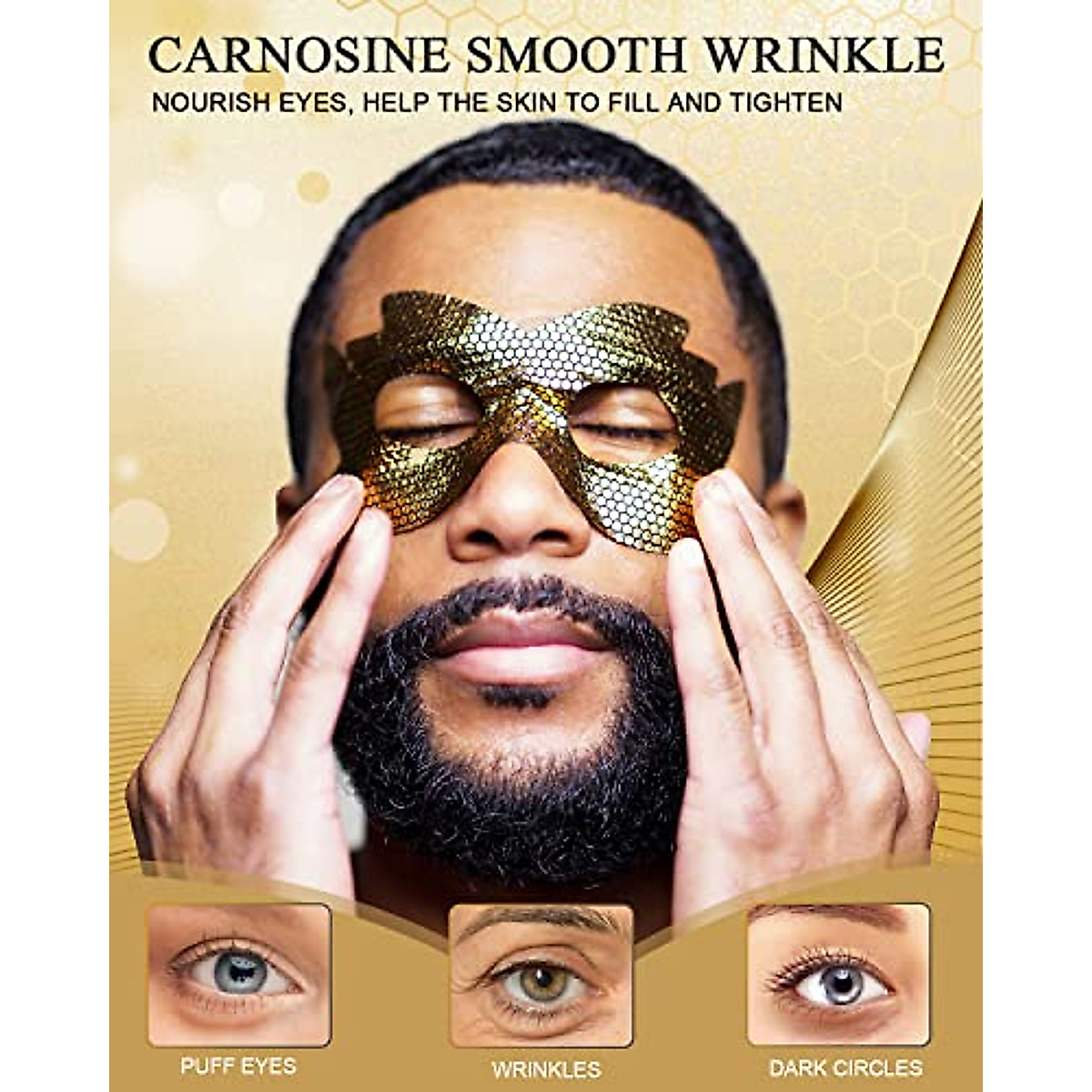 BeMyLady 24K Under Eye Masks, 8 PCS Eye Lines & Moisturizing Eye Patches for Eye Care, Nourishing, Improving Eye Bags, Dark Eye Circles, Reduce Wrinkles and Fine Lines Under Eye