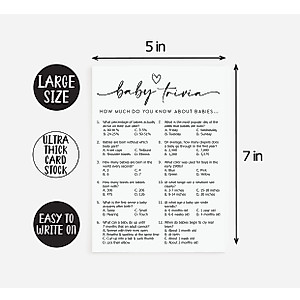 All Ewired Up Baby Trivia Game (50-Cards) Fun Baby Shower Game Activity, Gender Neutral Boy or Girl