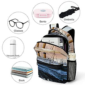 Retro Titanic Famous Old Historic Laptop Backpack Fashion Shoulder Bag Travel Daypack Bookbags for Men Women
