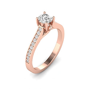 1/2ctw Diamond Engagement Ring in 10k Rose Gold (H-I, I2-I3)