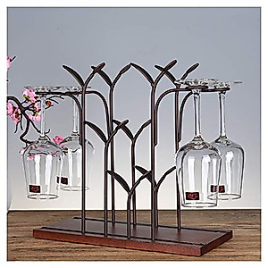 OMOONS Solid Wine Rack Goblet Rack Hanging Wine Glass Rack European Goblet Upside Down Rack