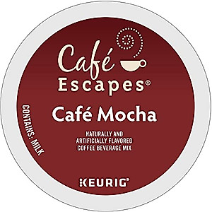 Cafe Escapes™ Single-Serve Coffee K-Cup® Pods, Cafe Mocha, Carton Of 24