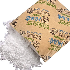Wisesorb 30 Pack 62% RH 8 Gram Two-Way Humidity Control Packs for Storing 1 oz, Size 8 Moisture Control Packets Individually Wrapped