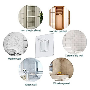 20 Pack Punch Free Shelf Support Pegs,Self Adhesive Shelves Clips Plastic Clear Clips for Kitchen Bookcase Wardrobe Bathroom Partition Shelves Support