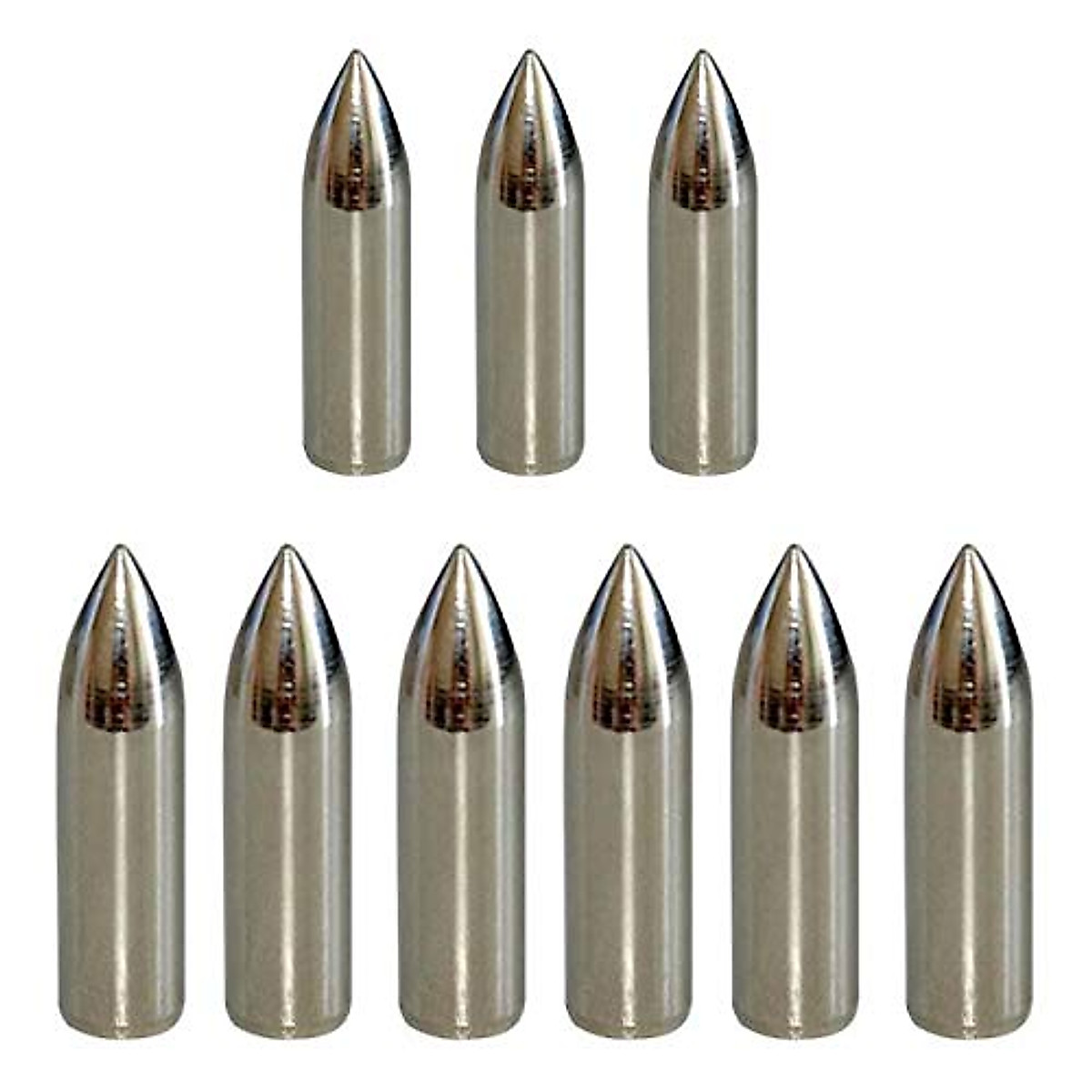 JJZS 12pcs Glue on Field Points 11/32 Wood Arrow Points Glue on Arrow Tips for Wooden Arrows Wooden Shaft Arrow Tips for Archery Target Practice