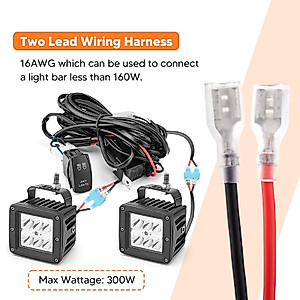 Dasen 6x 24W LED Fog Work Light Pods & Front Bumper Mount Bracket Kit w/Rocking Switch Wiring Kit Compatible with 2017-2020 2nd Generation Fit Ford SVT Raptor