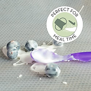 S&T INC. Splat Mat for Under High Chair, Water Resistant Plastic Floor Mat, 42 Inch Diameter Round, Clear