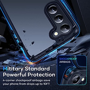 Simtect Shockproof for Samsung Galaxy S23 Case [Military Grade Drop Tested] [Ultimate Silky Touch] Translucent Matte Hard Back & Soft Edge Slim Protective Phone Case for Galaxy S23 5G 6.1"-Black