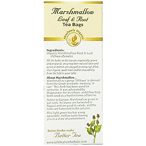 CELEBRATION HERBALS Marshmallow Leaf & Root Organic 24 Bag, 0.02 Pound