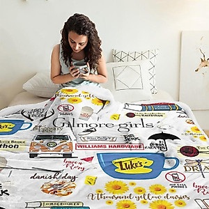 Girls Flannel Throw Blanket Gift for Woman Teen Girl Cozy for All Seasons Travel Snap Office Home Sofa Decor Flannel 50"x60"