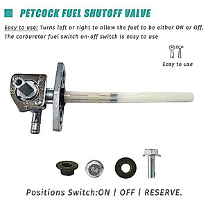 Fuel Petcock Gas Tank ON OFF Valve for Honda TRX350 TRX400 TRX420 Rancher TRX400 TRX450 TRX500 Foreman TRX500 Rubicon TRX650 Rincon TRX250 Recon TRX250EX with Replace # 16950-HN7-003 16950-HM8-003