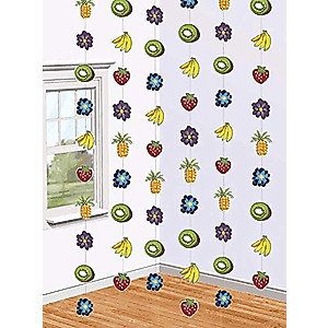 Amscan Cabana Rio Party Décor String Cutouts, 7', Multicolor