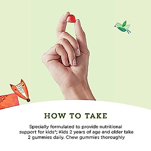 Amazon Brand - Mama Bear Organic Kids Multivitamin, 60 Gummies, 1 Month Supply (Packaging May Vary), Berry, Cherry & Orange