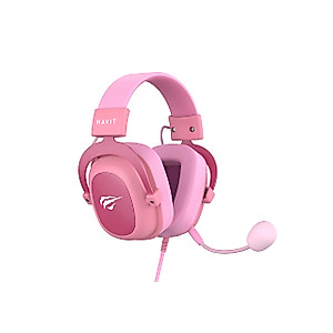 havit HV-H2002d Pink Gaming Headset Headset with Microphone, Speaker 53mm, Plug 3, 5mm: Compatible with XBOX ONE and PS4, HAVIT, HV-H2002d Pink