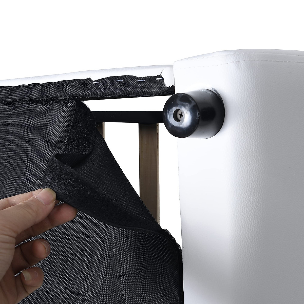 EMKK Lift Up Storage Platform Bed Frame Upholstered Queen Size beds with Upholstered Faux Leather Headboard Wooden Slat Support and Hydraulic Under Bed Storage