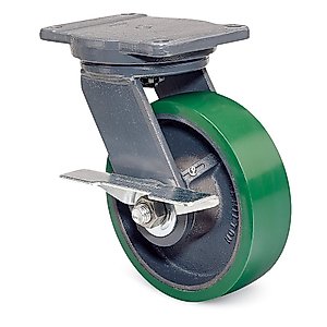 Hamilton Champion Extra Heavy-Duty Casters - Swivel - 10"Dia.X3"W Duralast Polyurethane Tread On Iron Hub