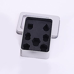 Zerodeko 4pcs Silver Metal Tin Box Lids Metal Dice Case Dice Storage with Foam for Dice Small Tins for Home Storage Outdoor Active Storage Containers Silver